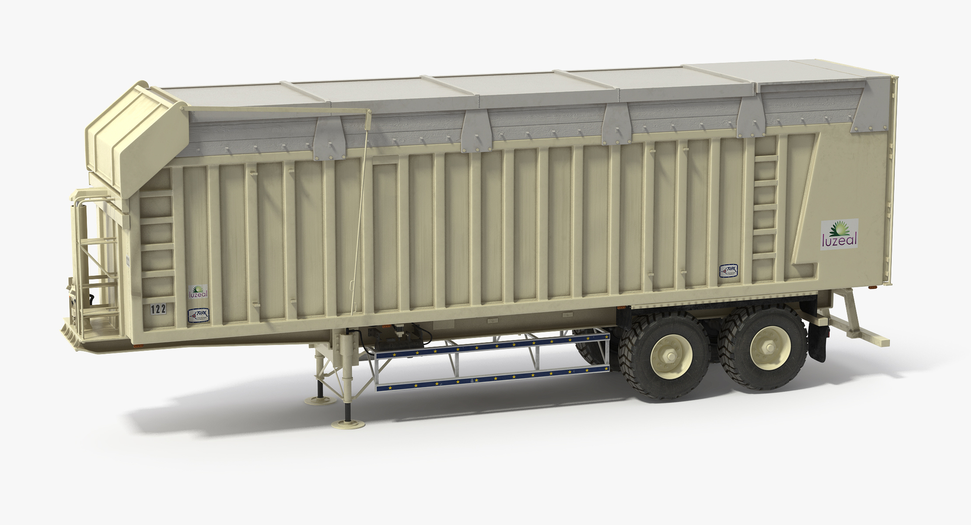 Harvester Trailer Clean 3D Model - TurboSquid 1330697