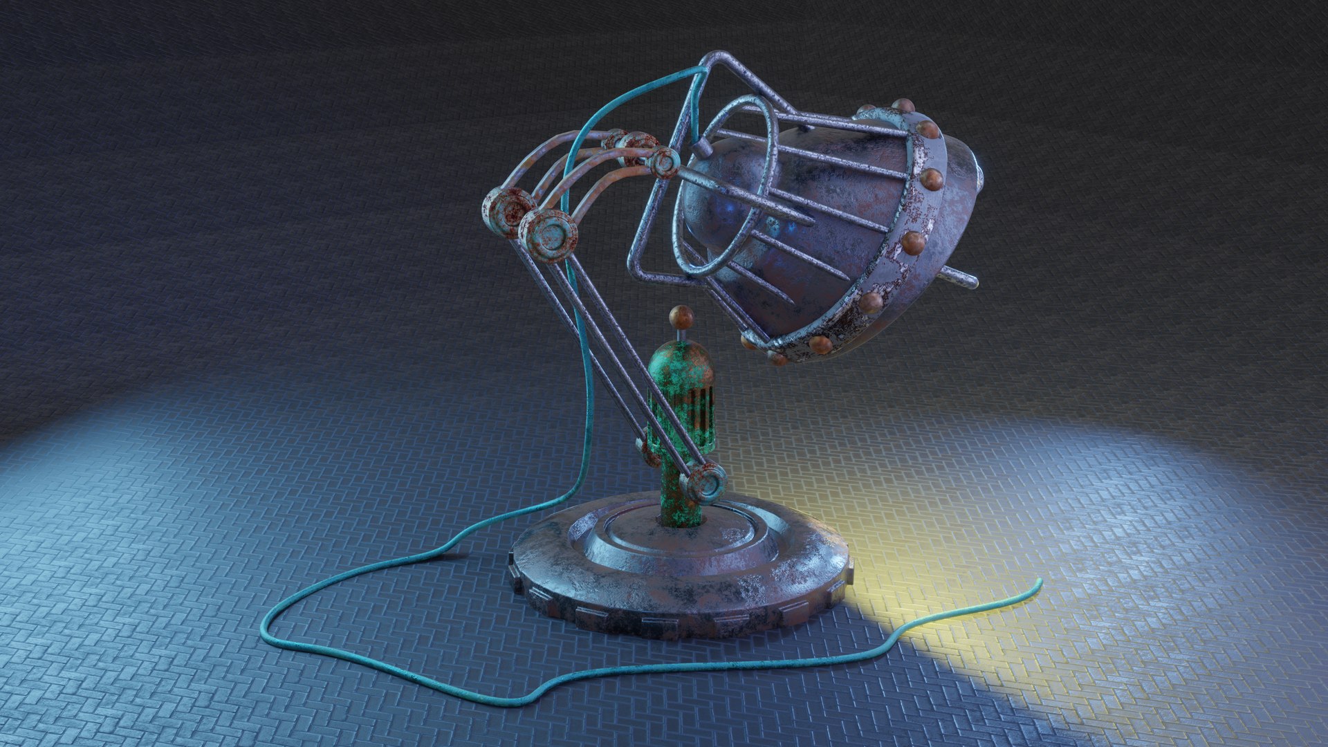 Dieselpunk Lamp 3D Model - TurboSquid 2284427