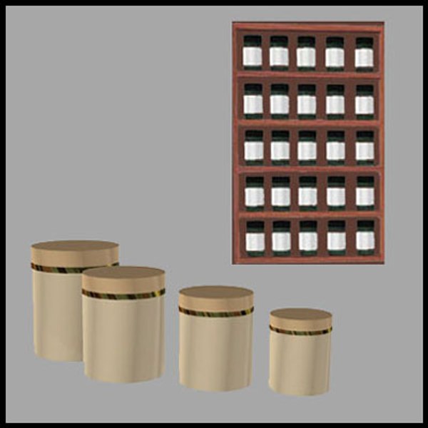 canister rack kitchen pzcnstsprk 3d pz3