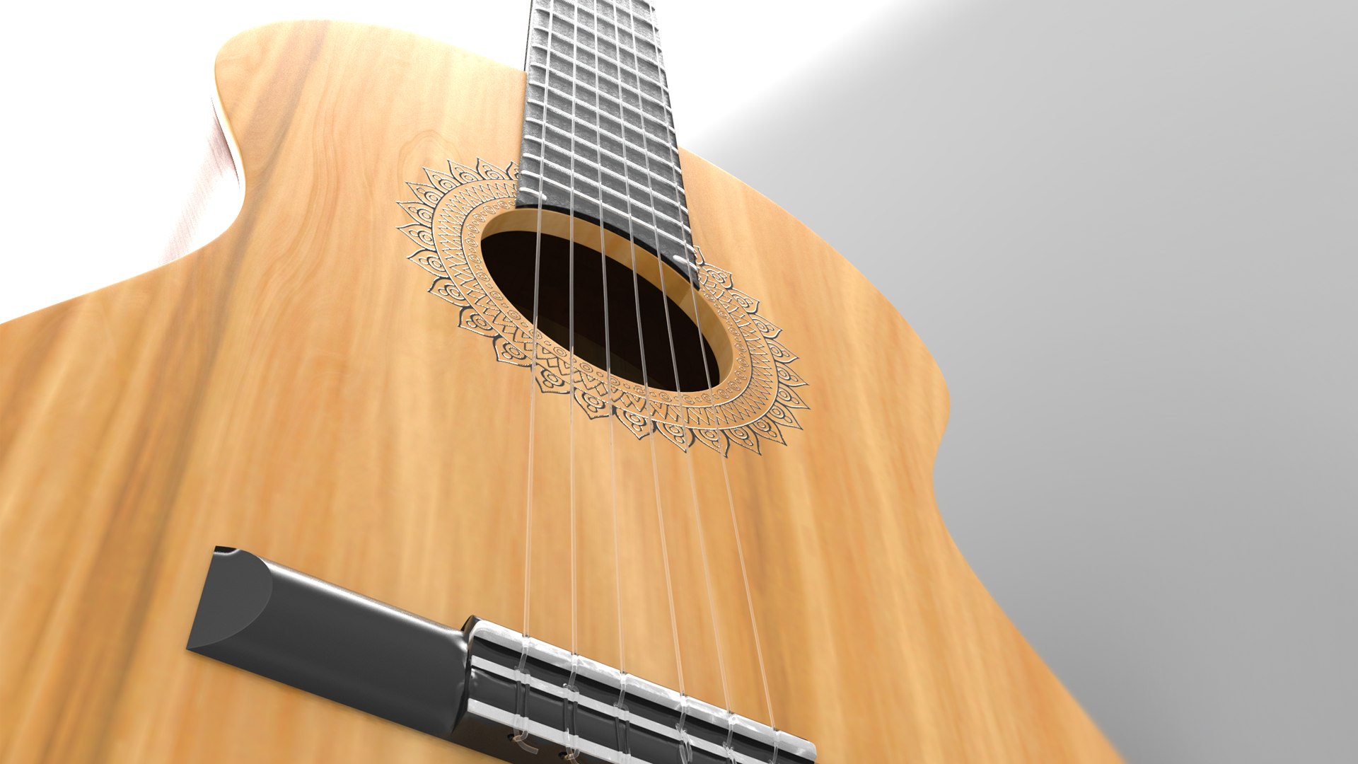 3D Classical Guitar - TurboSquid 1982032
