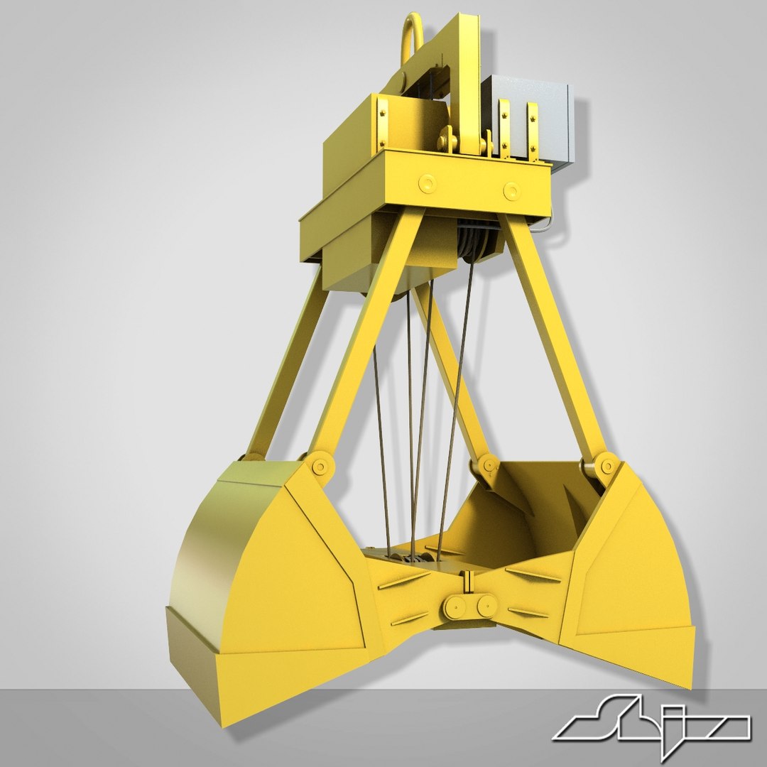 Excavator Grab 1 3d Model