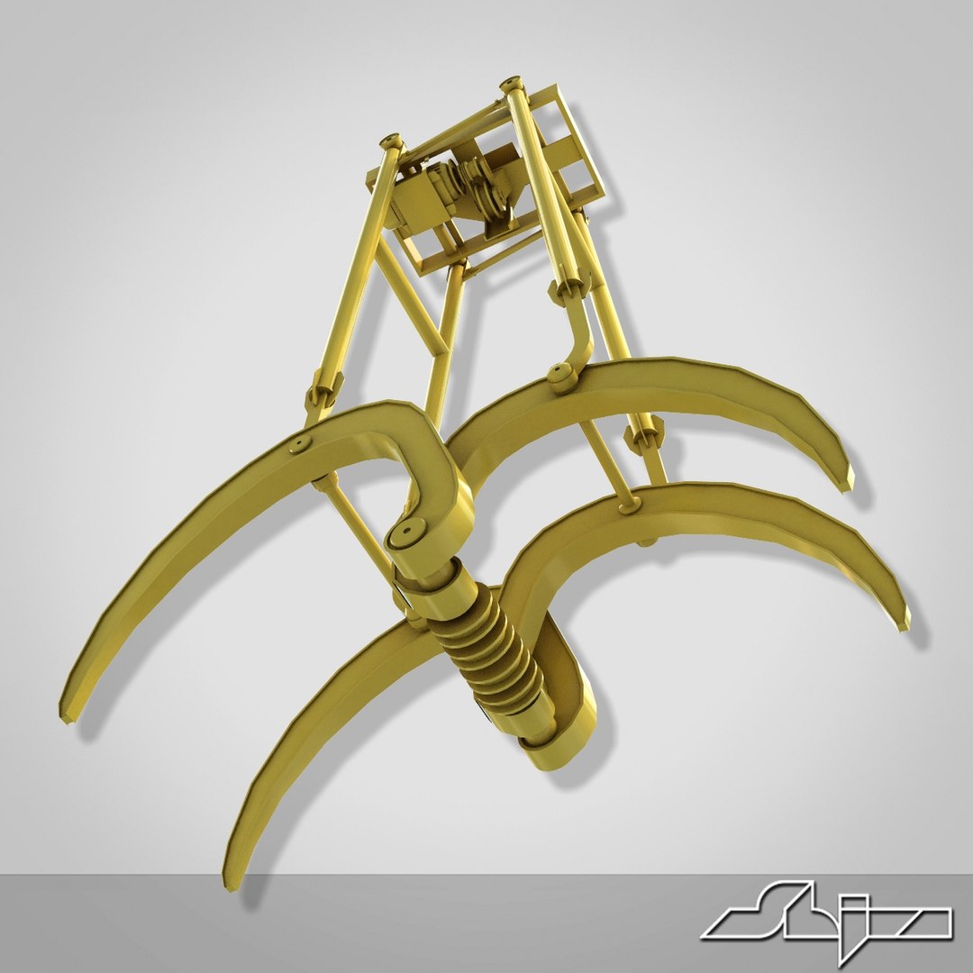 Excavator Grab 1 3d Model