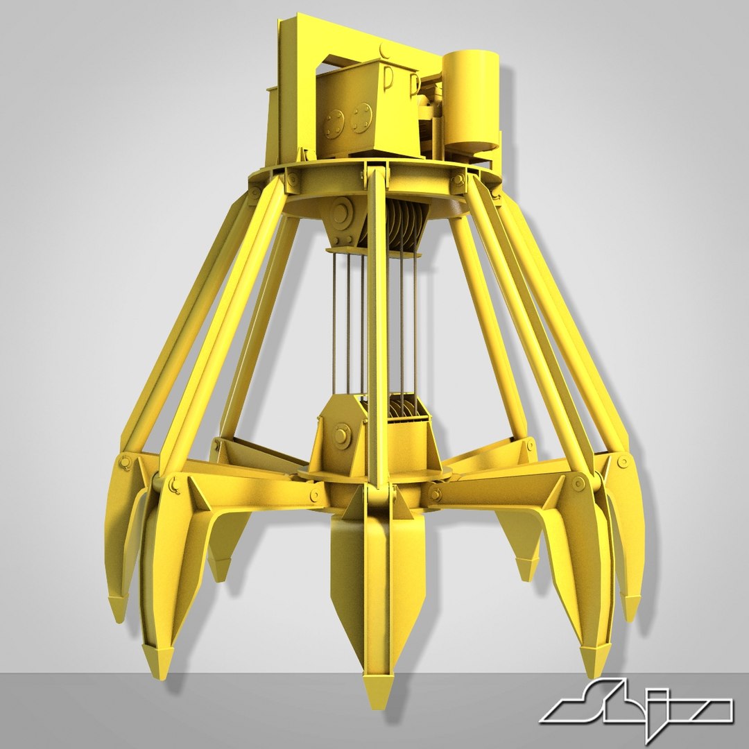 Excavator Grab 1 3d Model