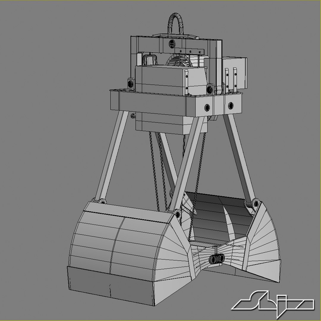 Excavator Grab 1 3d Model