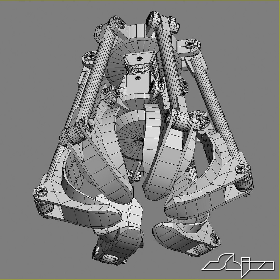 Excavator Grab 1 3d Model