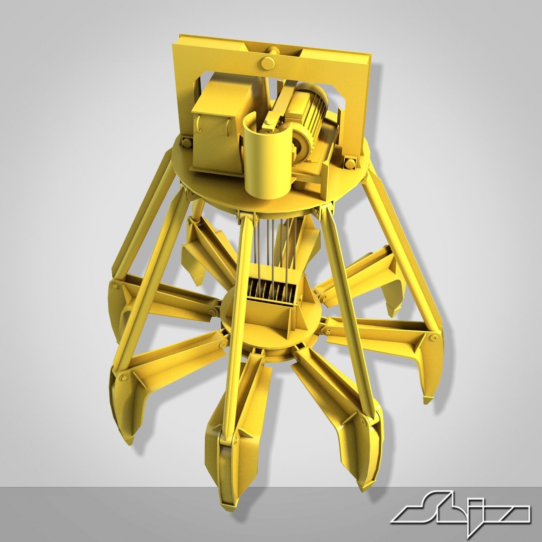 Excavator Grab 1 3d Model