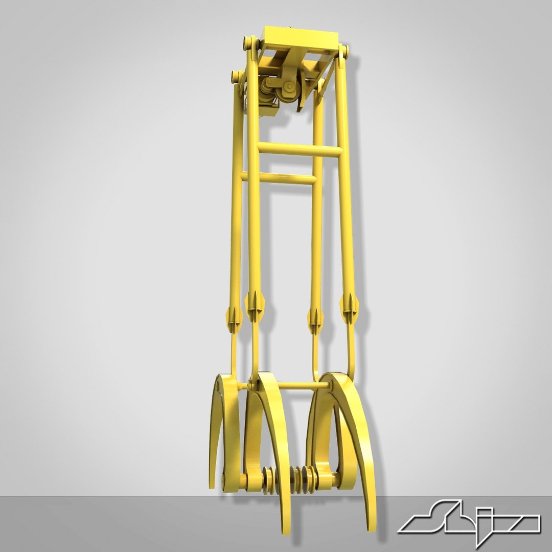 Excavator Grab 1 3d Model