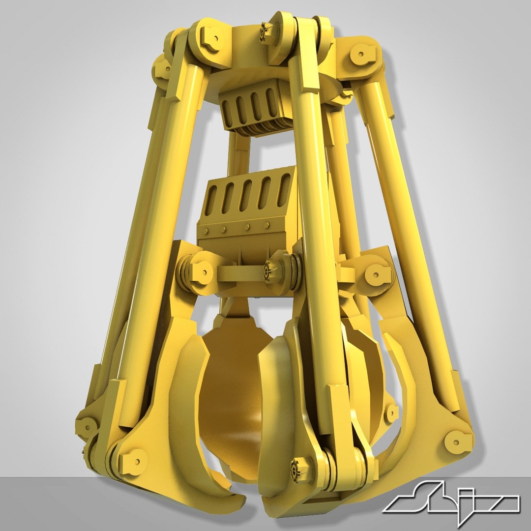 Excavator Grab 1 3d Model