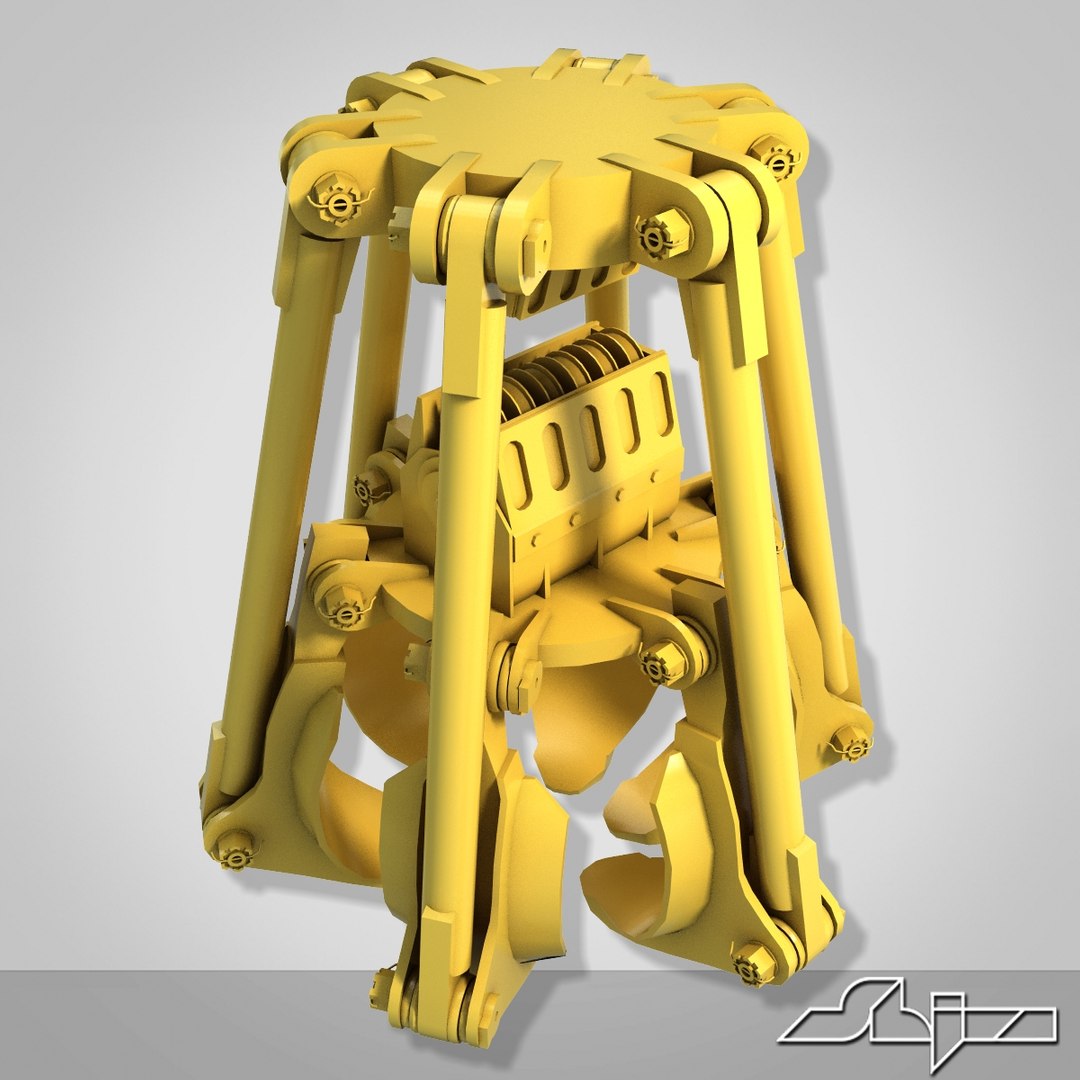 Excavator Grab 1 3d Model