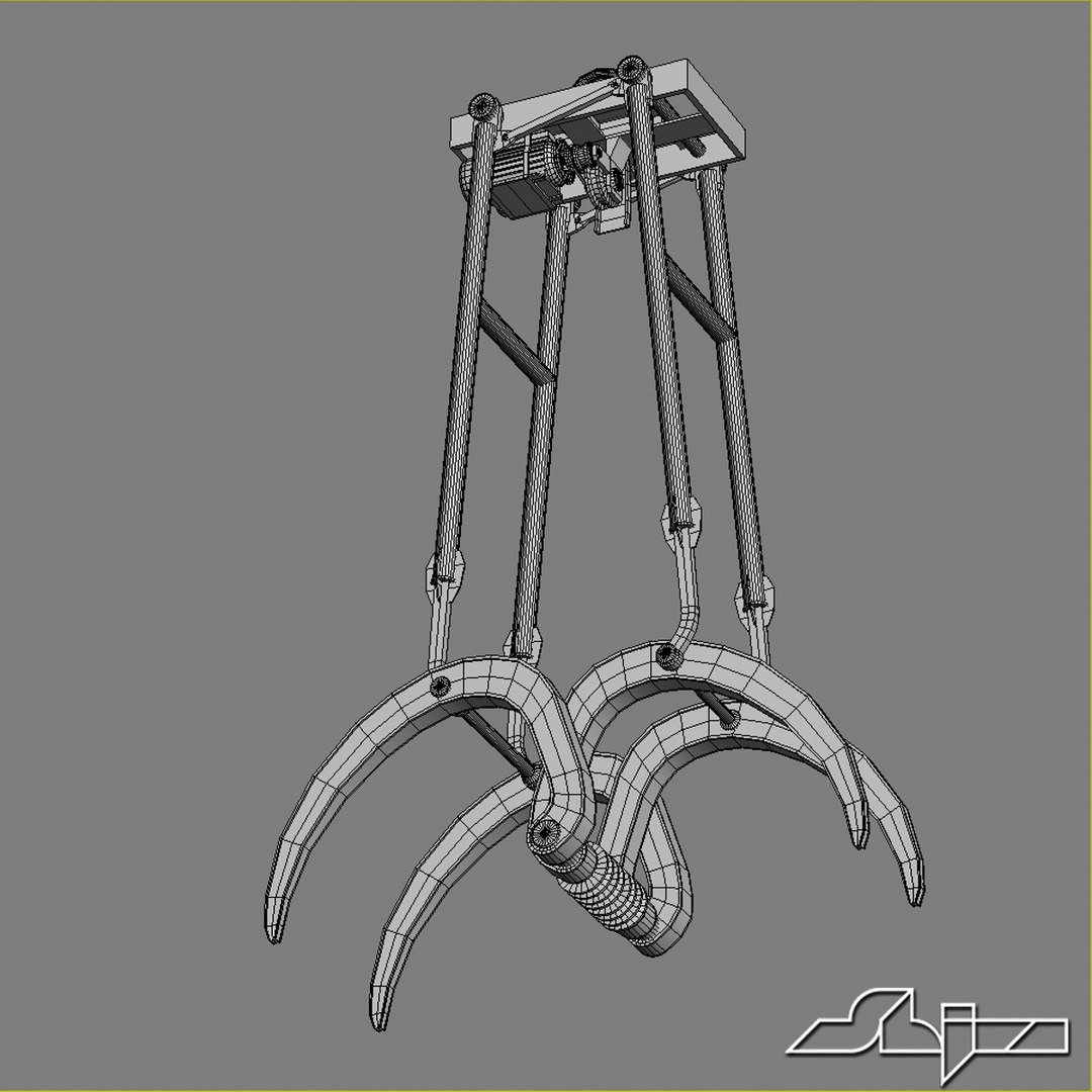 Excavator Grab 1 3d Model