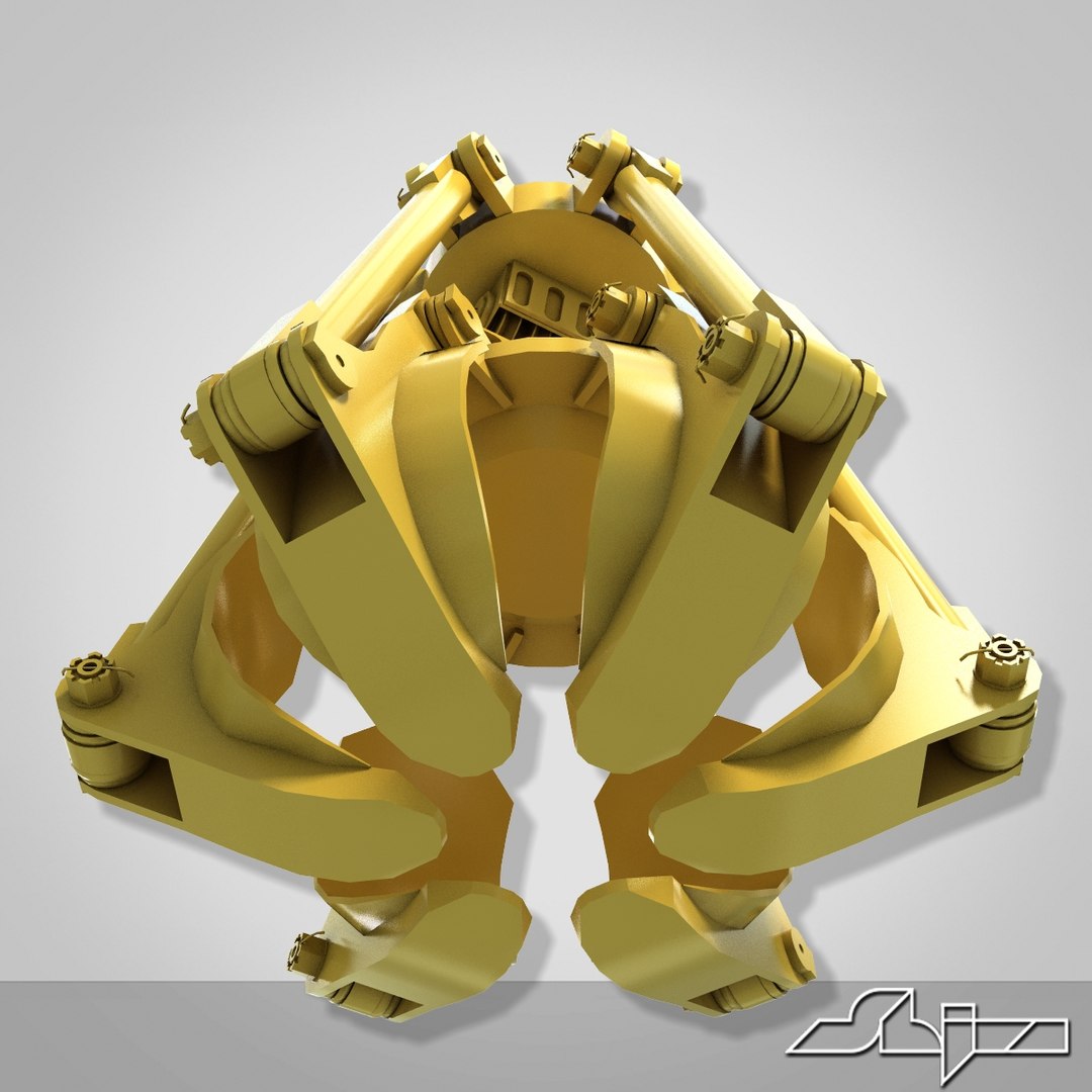 Excavator Grab 1 3d Model