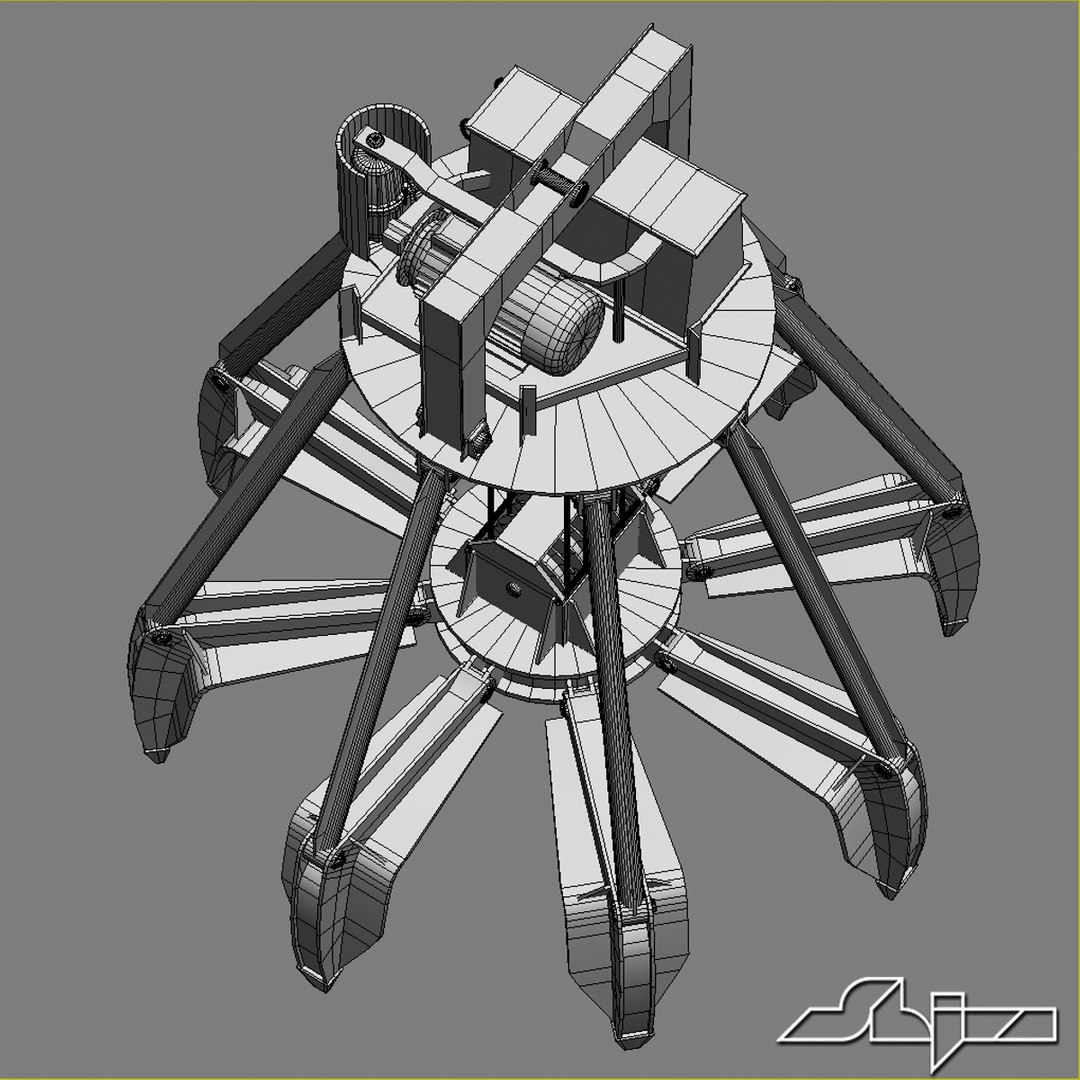Excavator Grab 1 3d Model