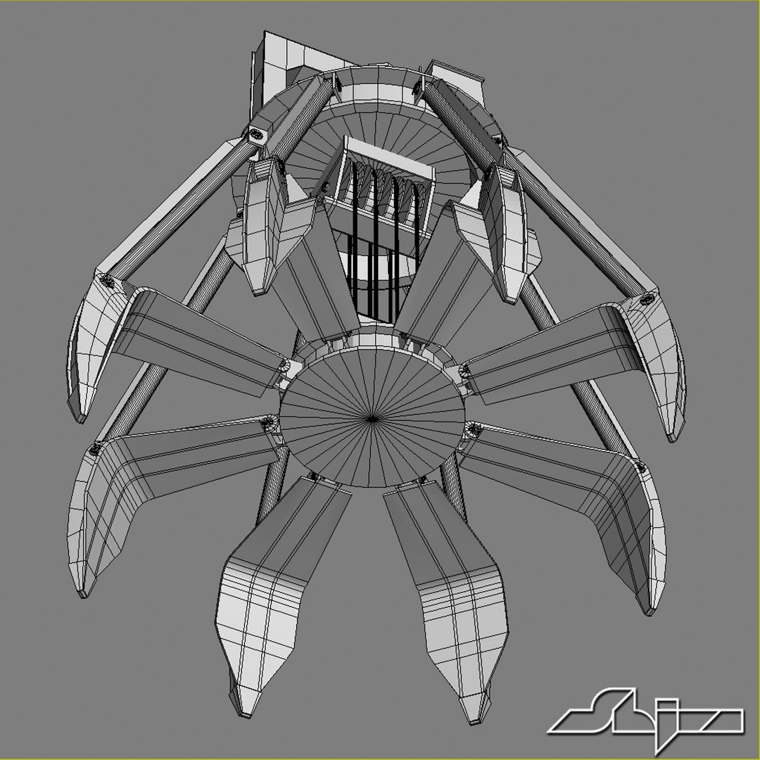 Excavator Grab 1 3d Model