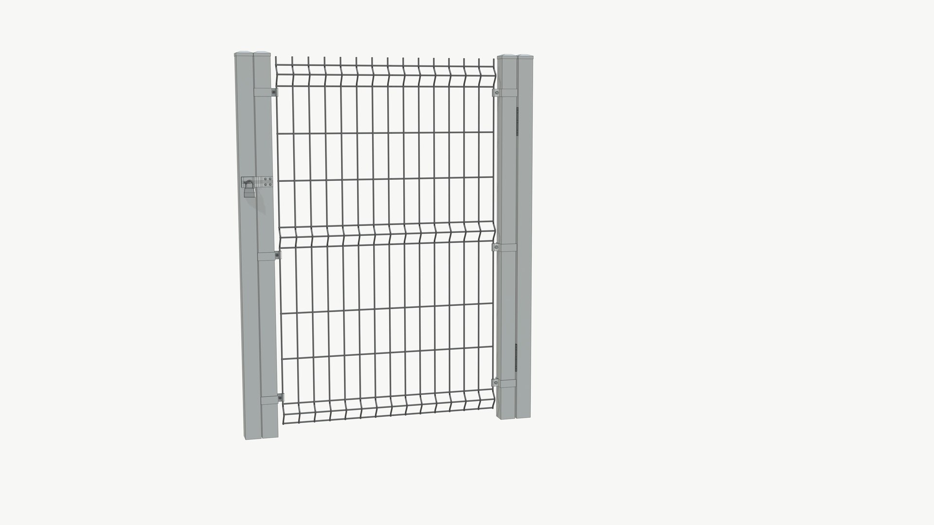 Chain Link Fence Door Model - TurboSquid 2141233