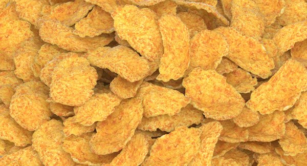 Pile corn flakes pieces 3D model - TurboSquid 1707450