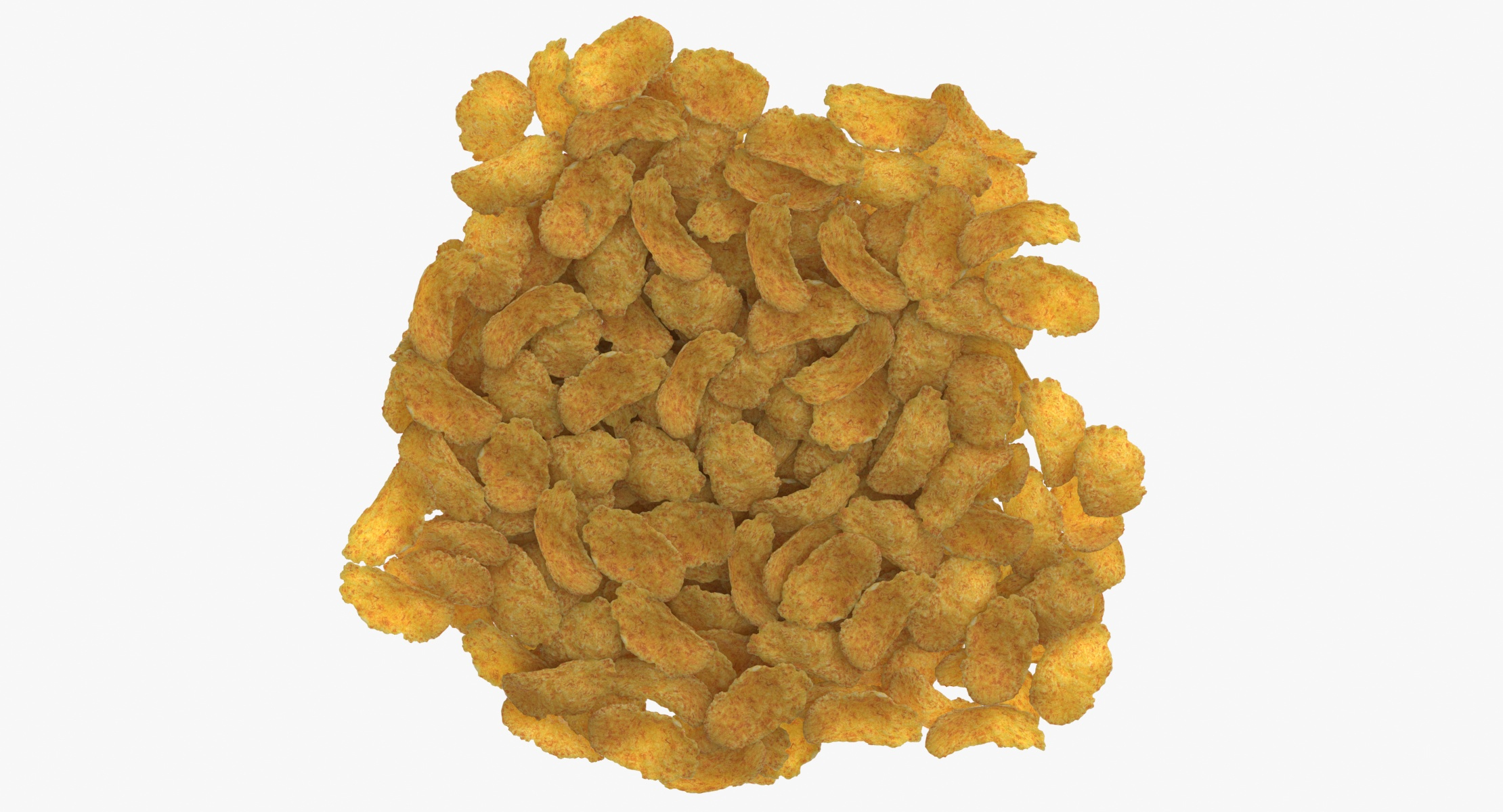 Pile corn flakes pieces 3D model - TurboSquid 1707450