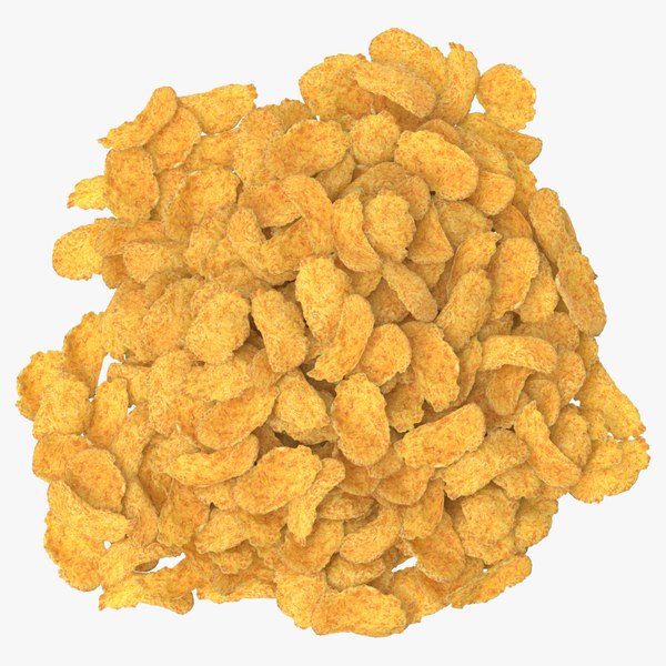 Pile corn flakes pieces 3D model - TurboSquid 1707450