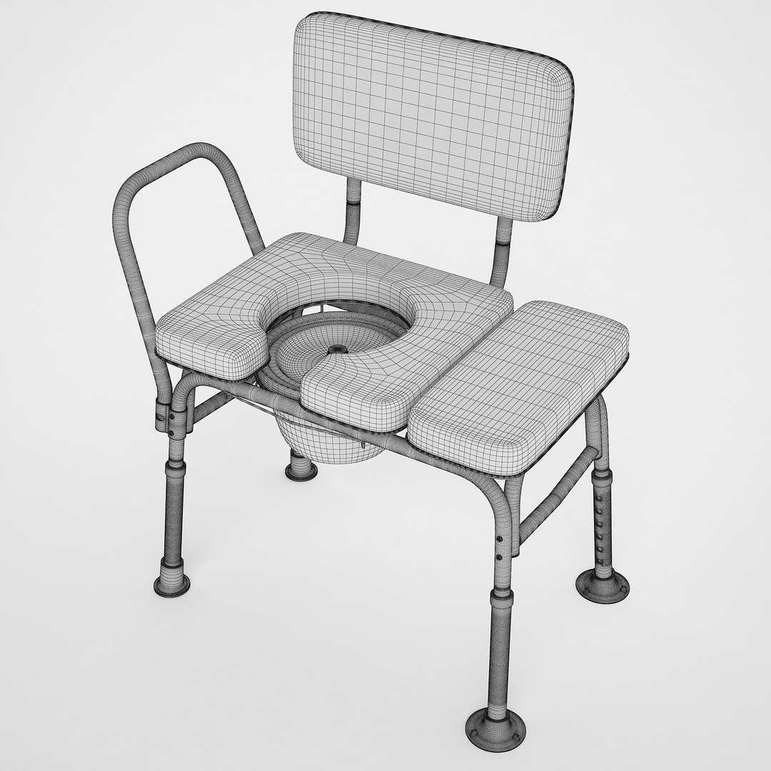 3D Bedside Commode Chair - TurboSquid 1389313