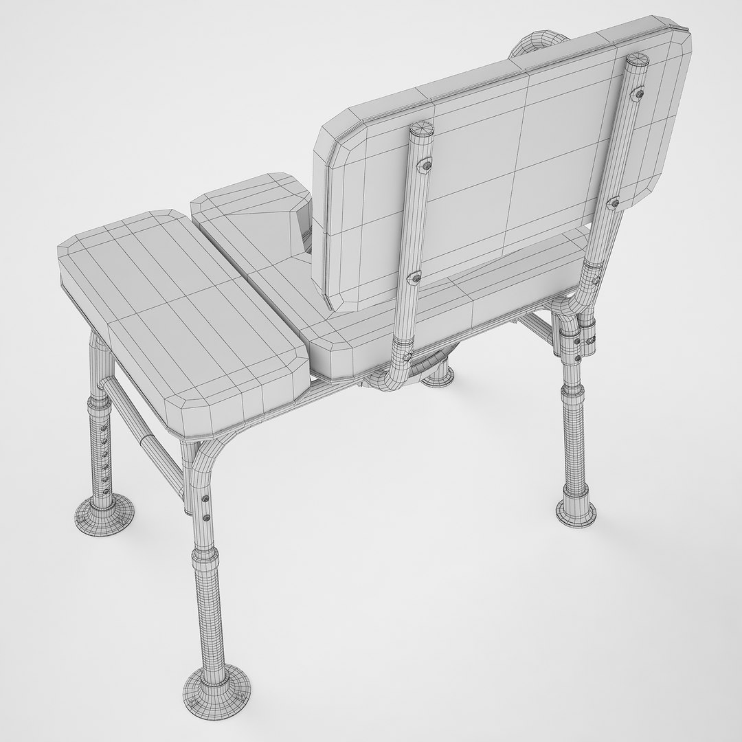3D Bedside Commode Chair - TurboSquid 1389313