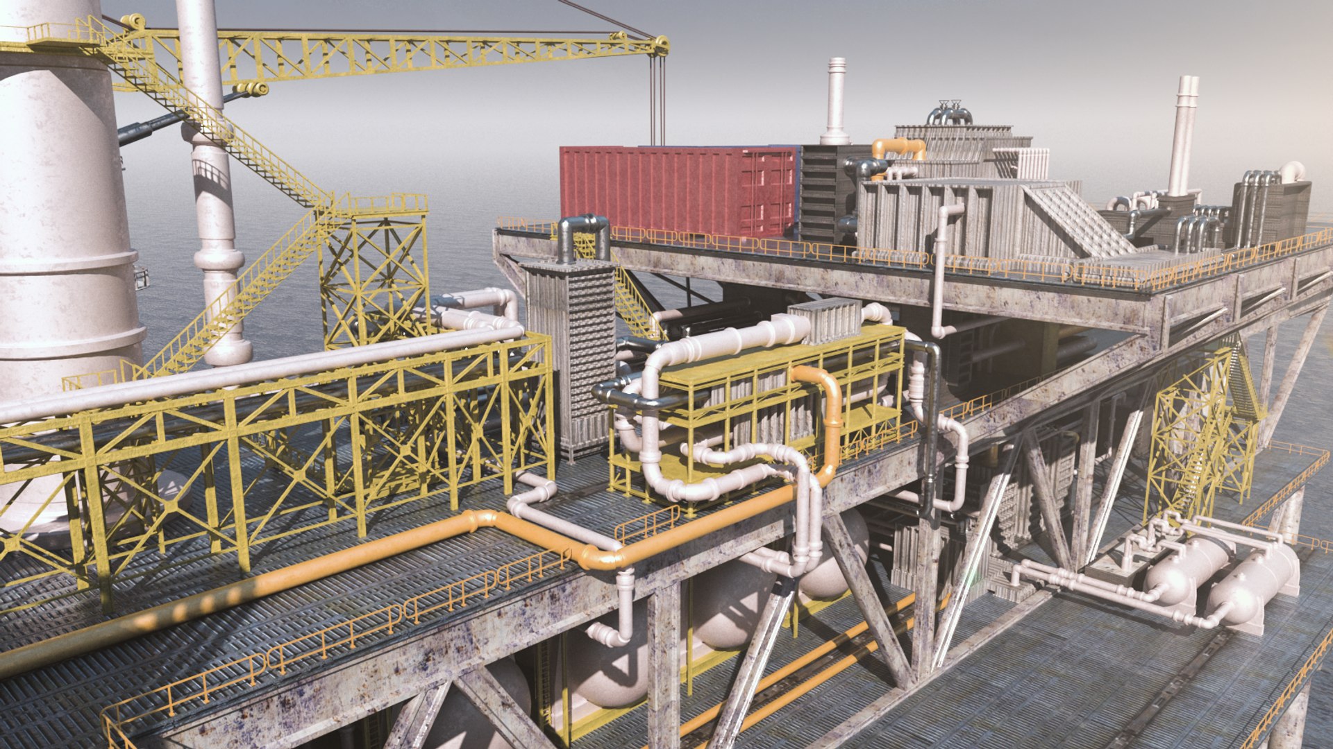 3D Oil Rig - TurboSquid 2186127