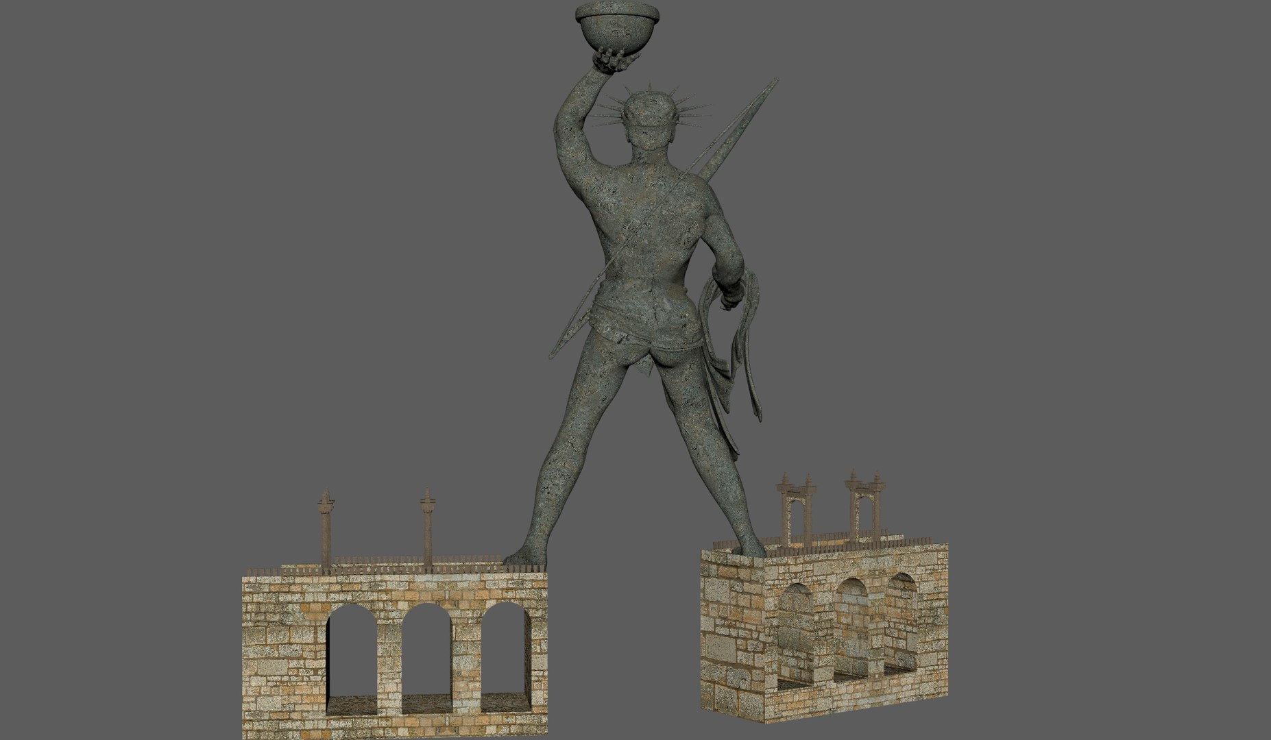 3D Colossus Of Rhodes Statue - TurboSquid 2192614