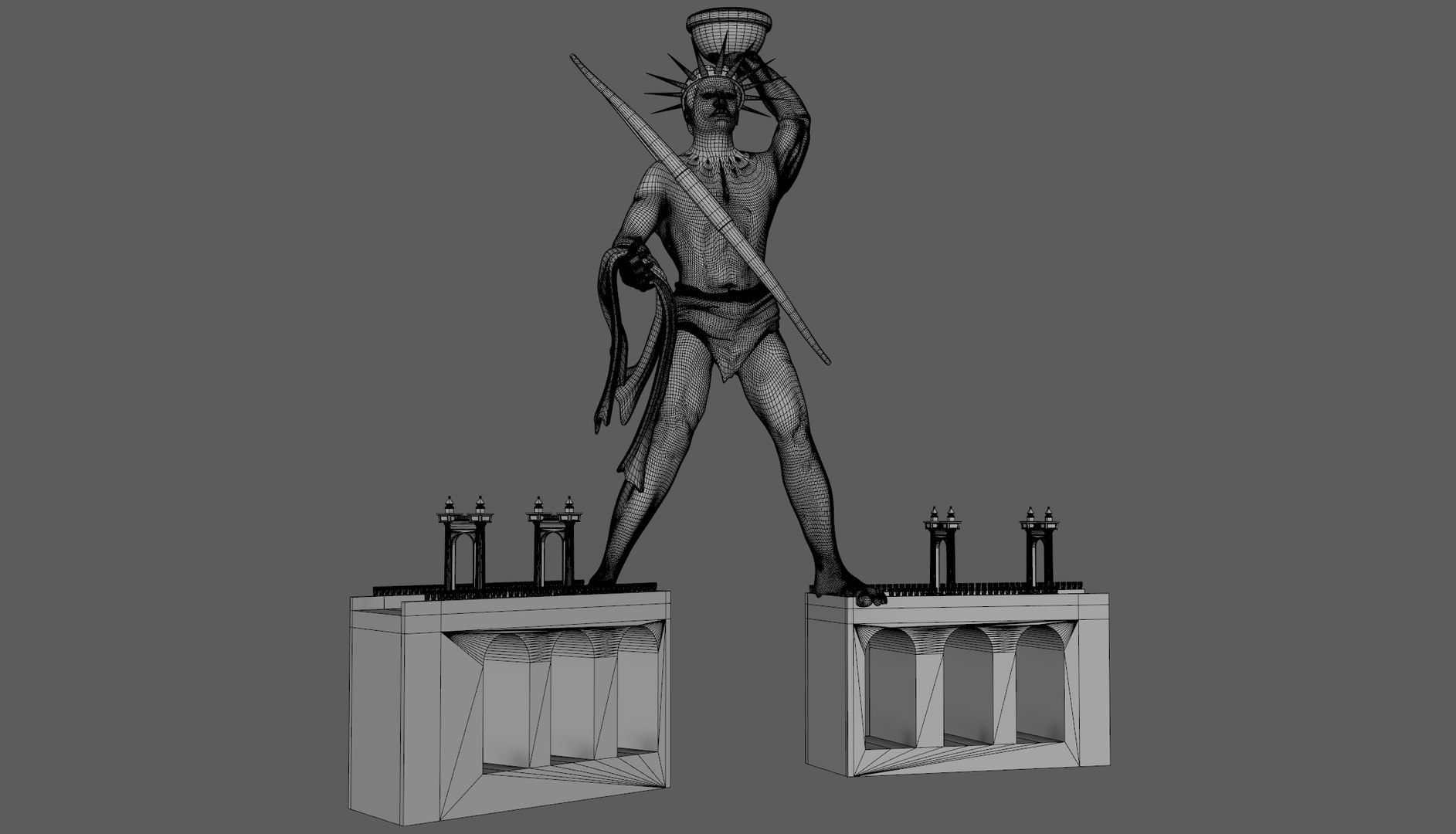 3D Colossus Of Rhodes Statue - TurboSquid 2192614