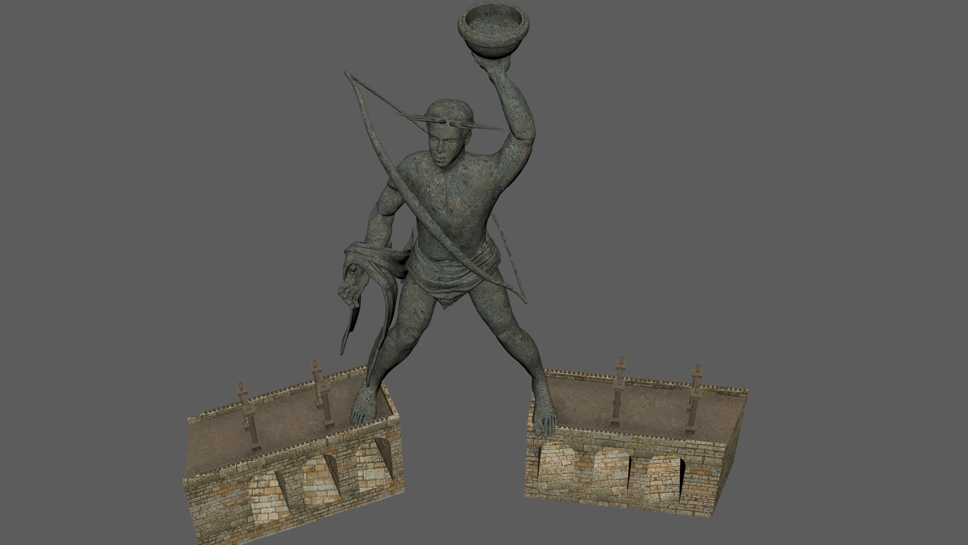 3D Colossus Of Rhodes Statue - TurboSquid 2192614