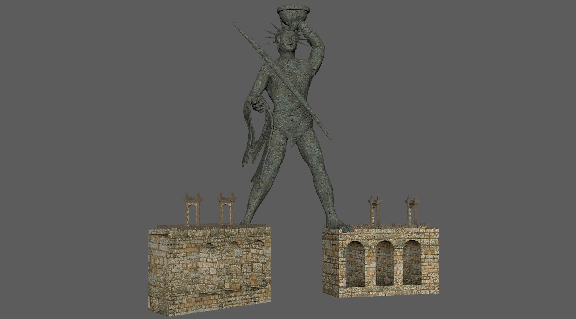 3D Colossus Of Rhodes Statue - TurboSquid 2192614