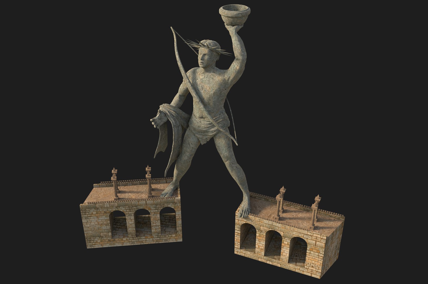3D Colossus Of Rhodes Statue - TurboSquid 2192614