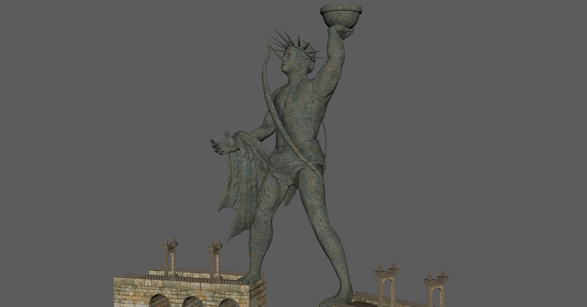 3D Colossus Of Rhodes Statue - TurboSquid 2192614