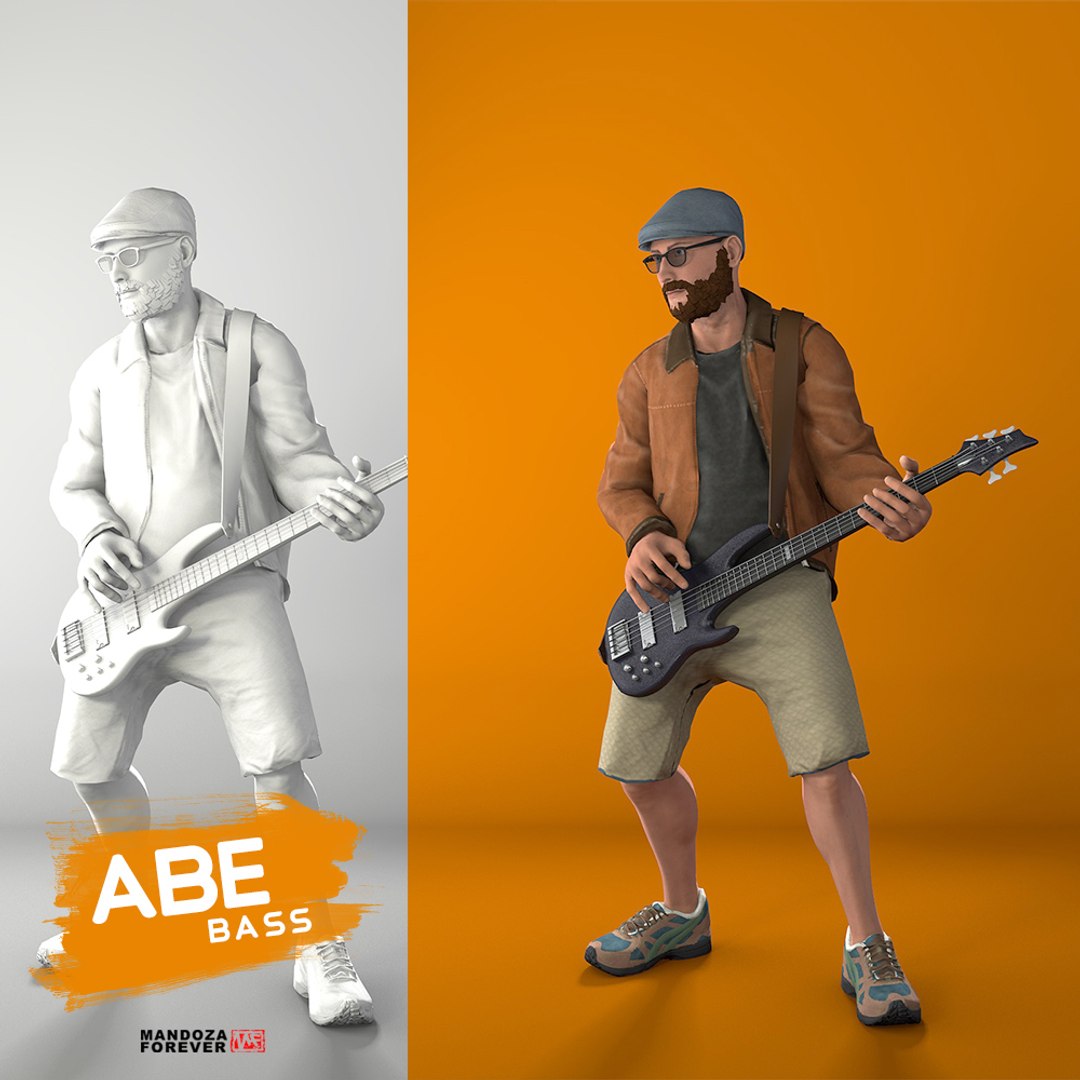 Playing Bass 3D Model - TurboSquid 1188951
