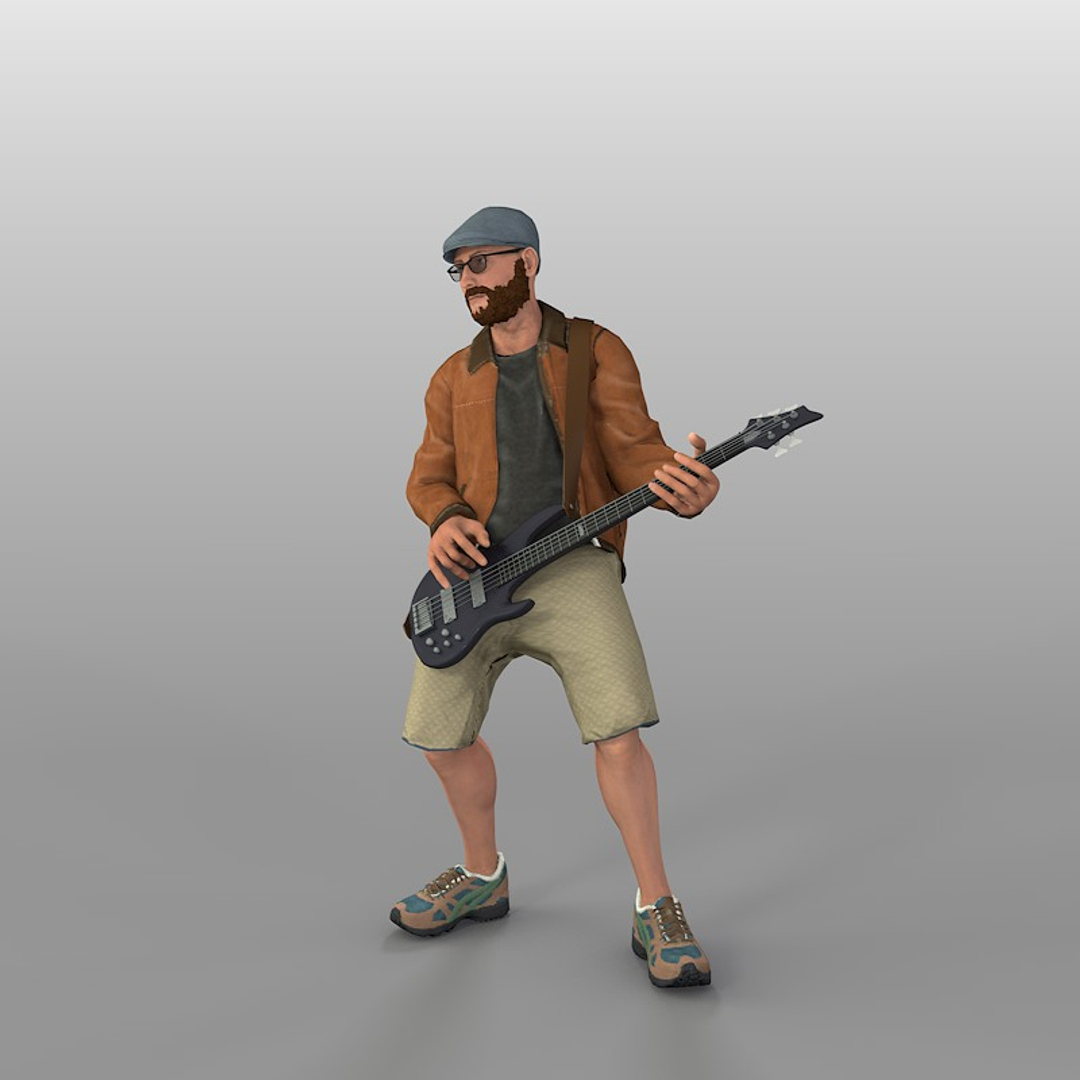 Playing Bass 3D Model - TurboSquid 1188951