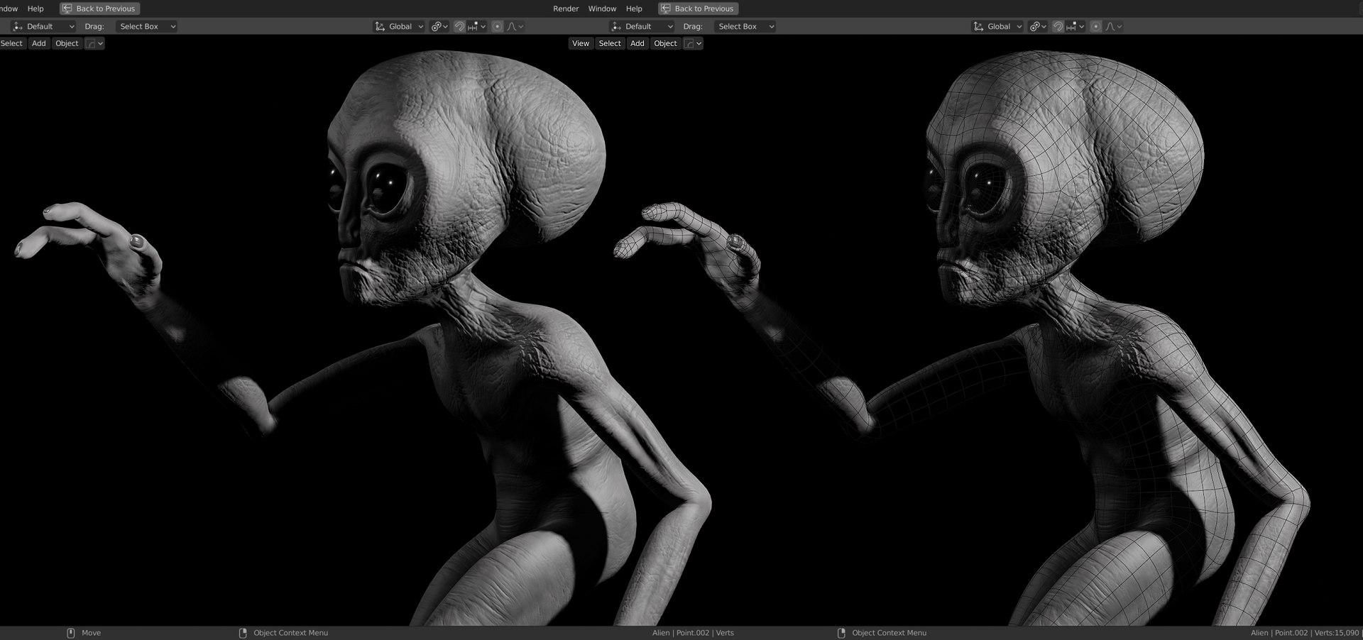 3D Model Grey Alien - TurboSquid 1703231