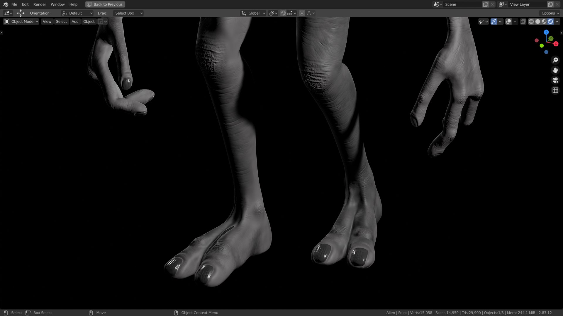 3D Model Grey Alien - TurboSquid 1703231