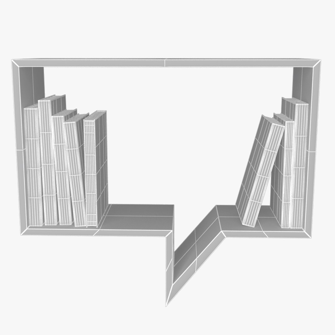 Free Bookshelf Modern 3d Model