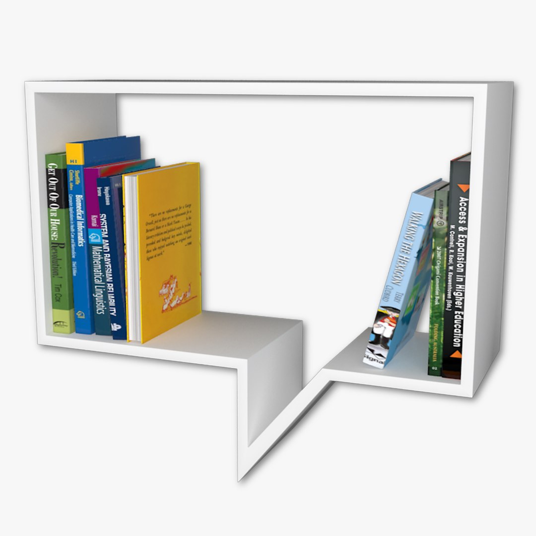 Free Bookshelf Modern 3d Model