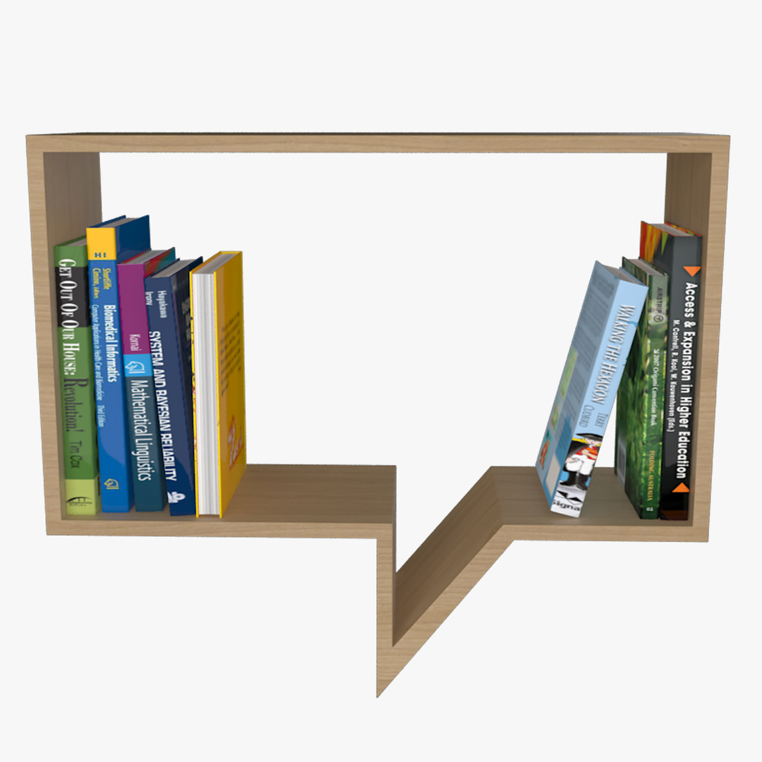free bookshelf modern 3d model