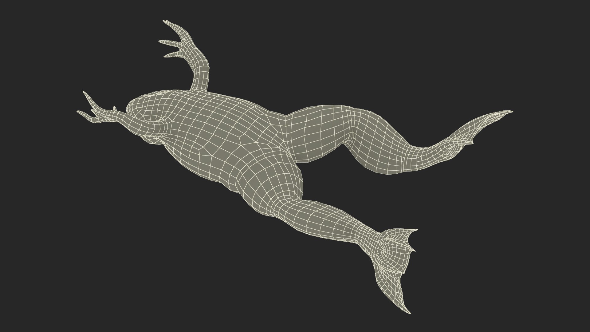 African Claw-toe Frog Jump Pose model - TurboSquid 2131156