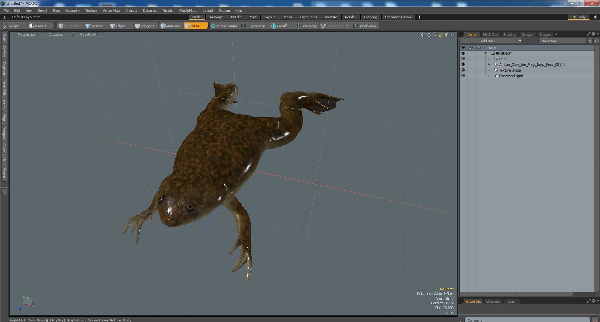 African Claw-toe Frog Jump Pose model - TurboSquid 2131156