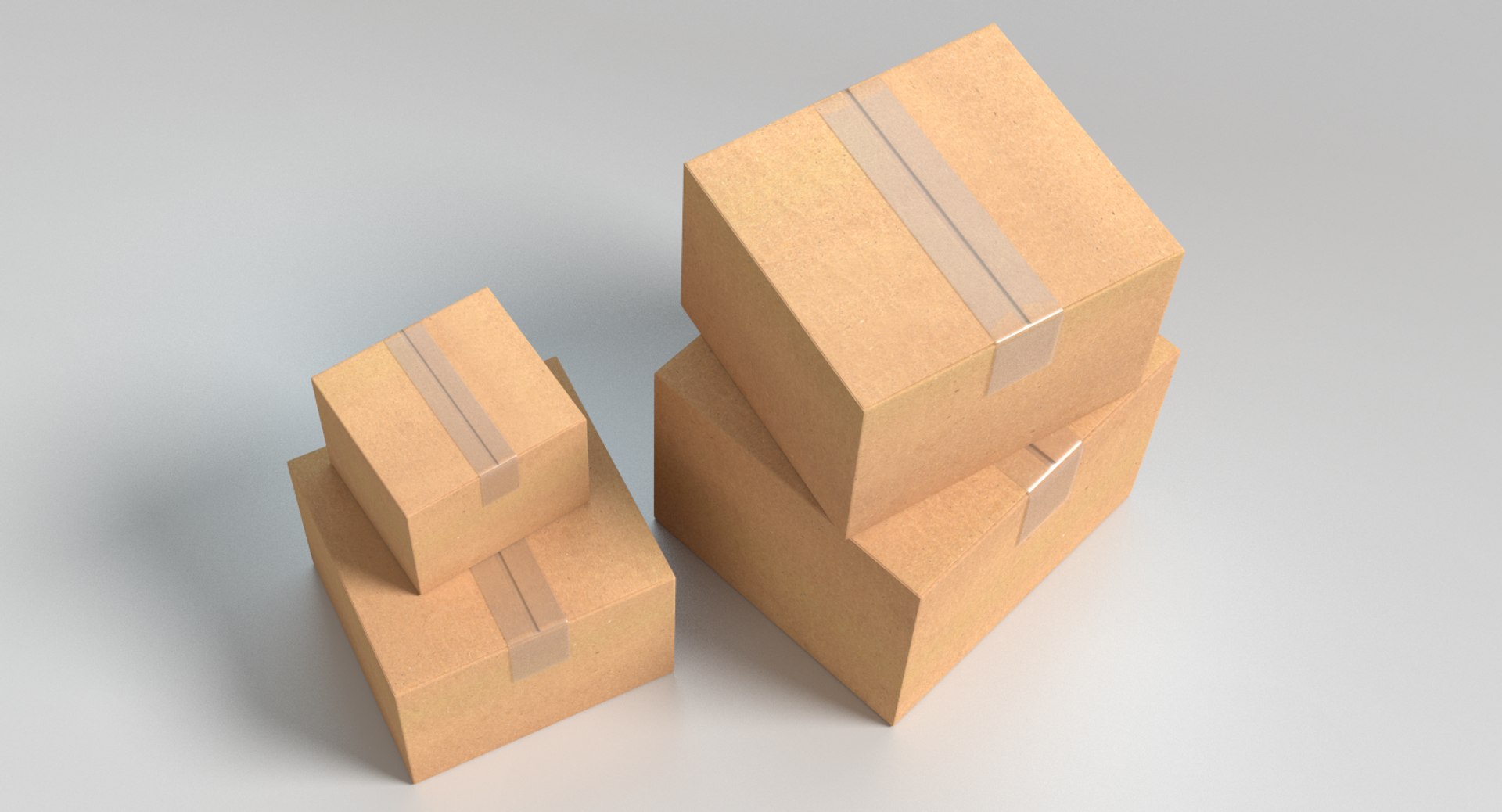 3d Model Cardboard Boxes