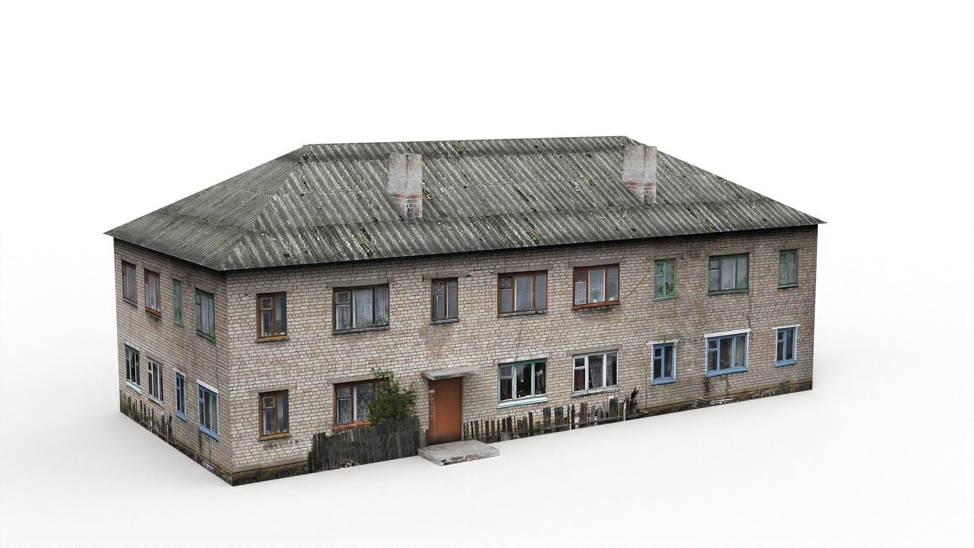 Two-storey house 3D model - TurboSquid 1723526