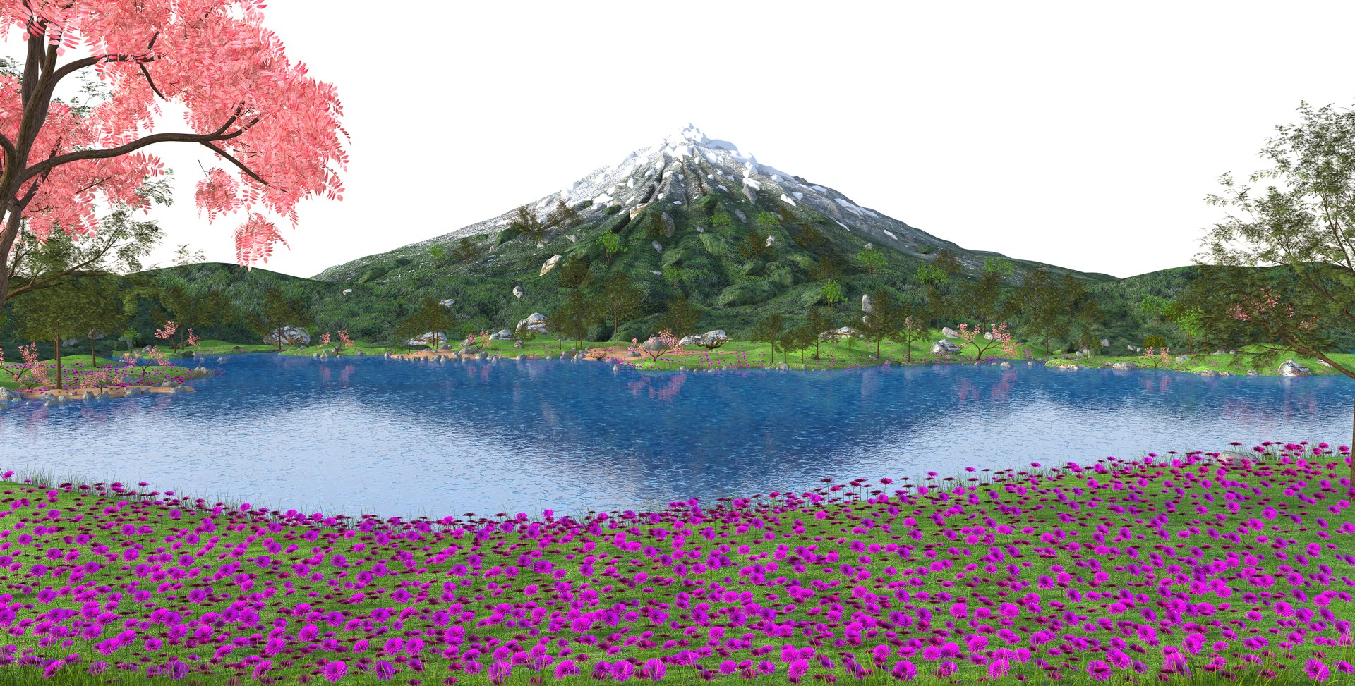 Historic mount fuji mountain model - TurboSquid 1340805