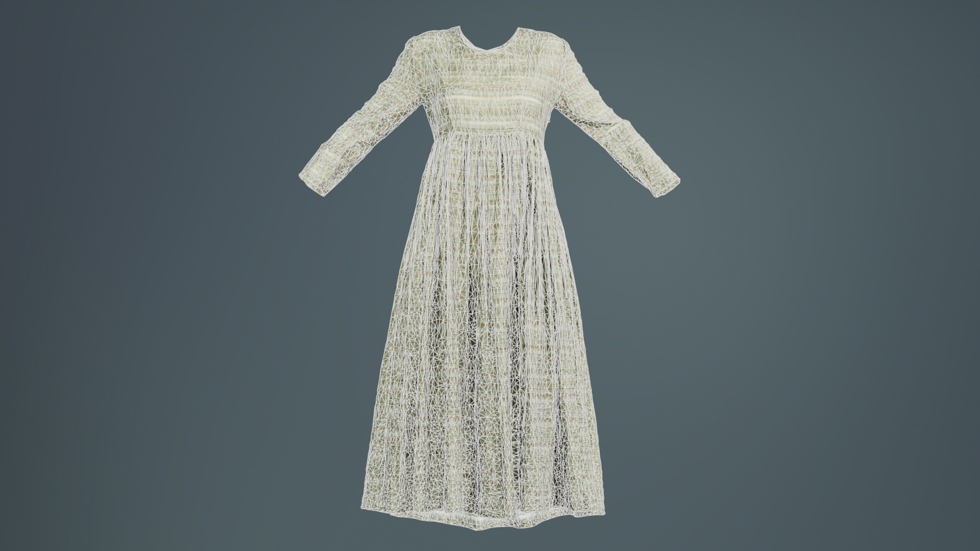 3D Model Stripes Dress Remastered - TurboSquid 2359959