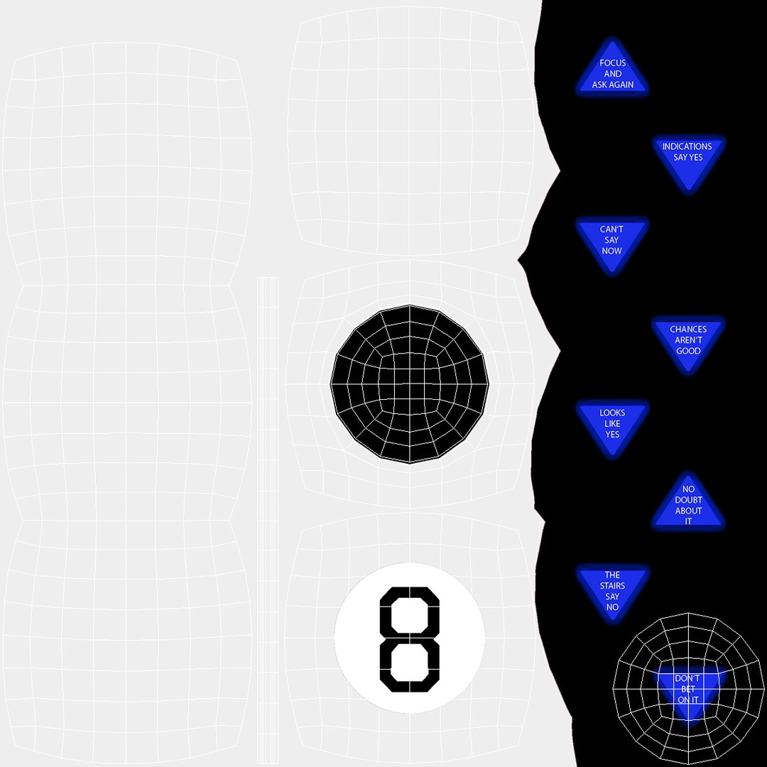 3D White Magic 8 Ball - TurboSquid 1999867