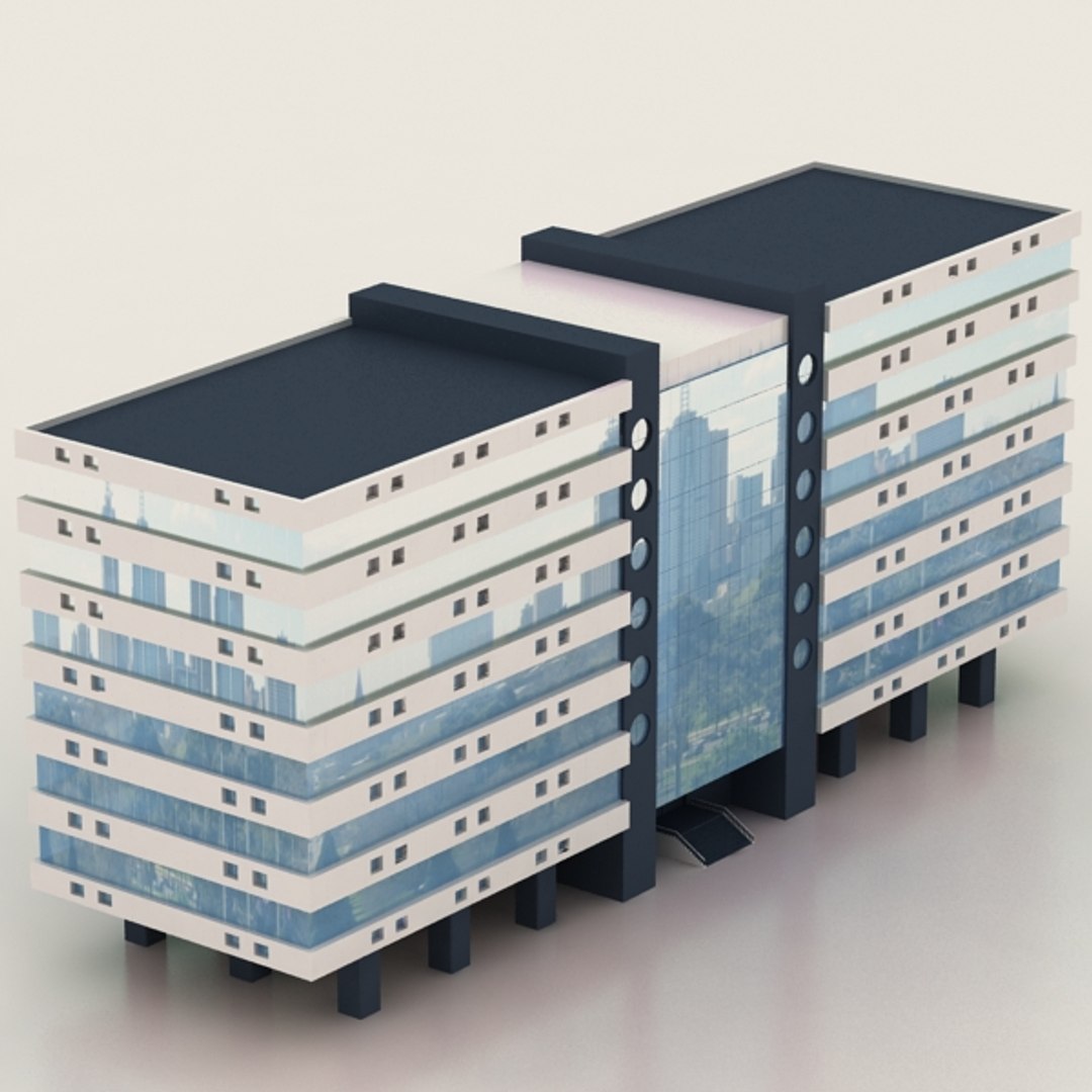 3d office building