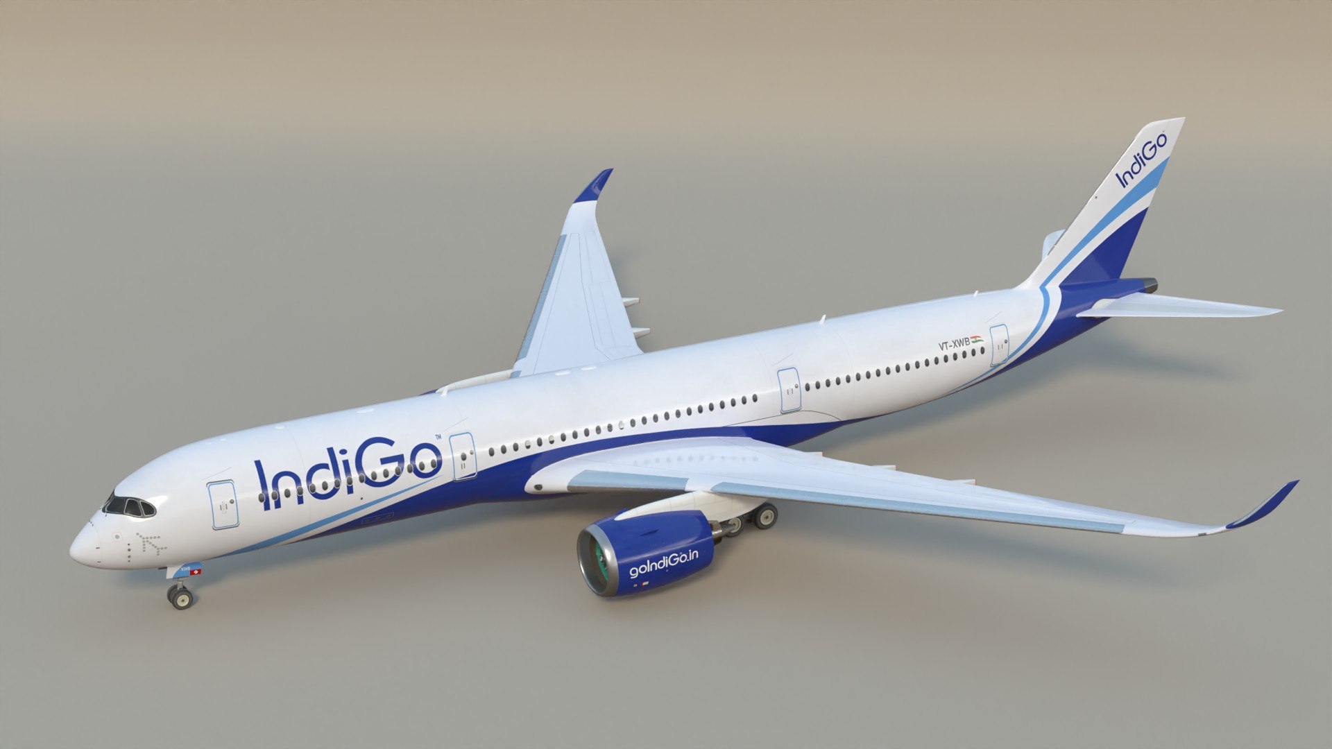 3D A350 Indigo SC Model - TurboSquid 2238433