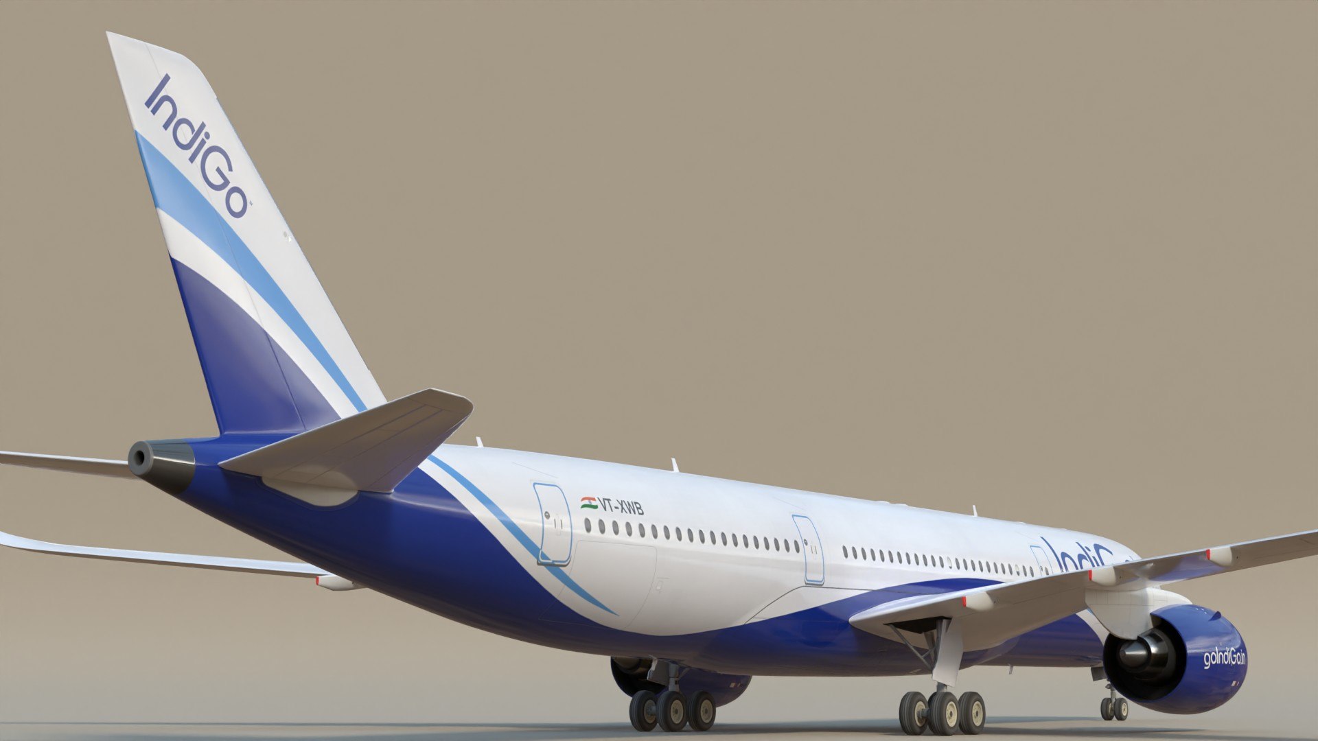 3D A350 Indigo SC Model - TurboSquid 2238433