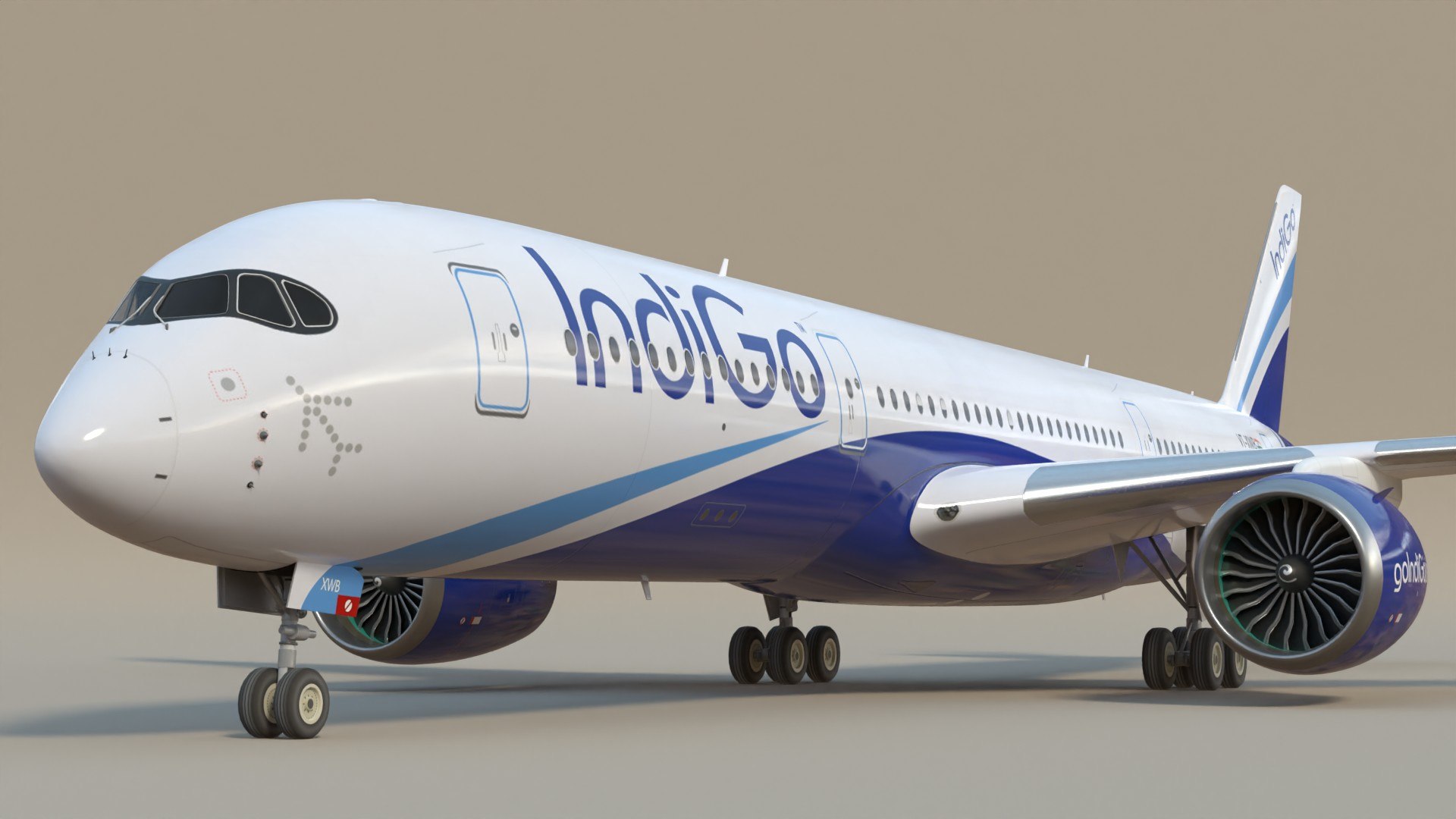 3D A350 Indigo SC Model - TurboSquid 2238433