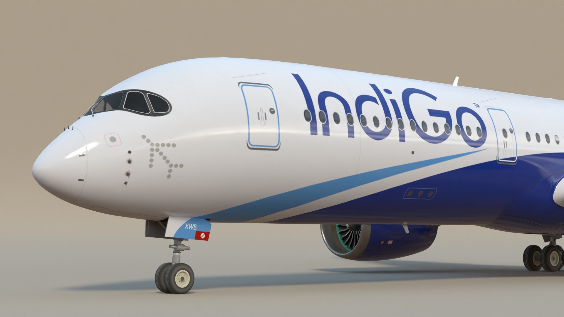 3D A350 Indigo SC Model - TurboSquid 2238433