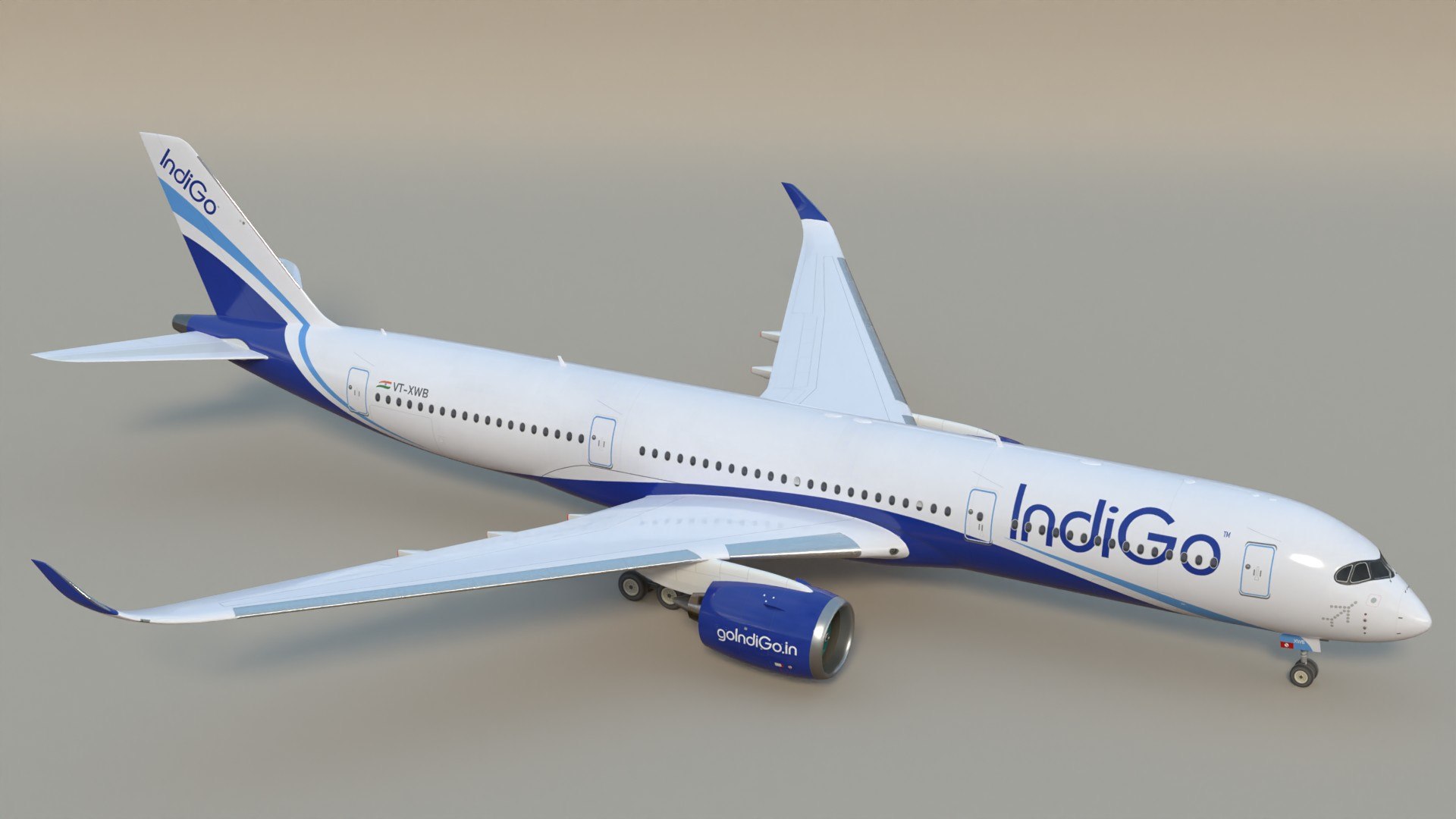 3D A350 Indigo SC Model - TurboSquid 2238433